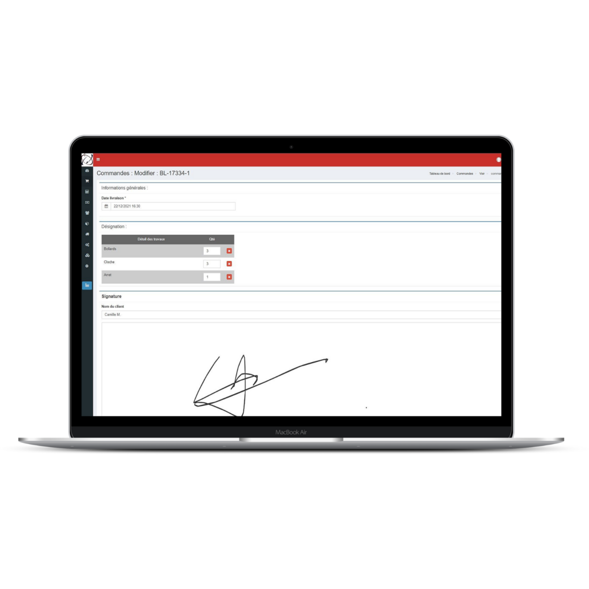 Logiciel Gestion Commandes | Bon de Commande | Coockpit